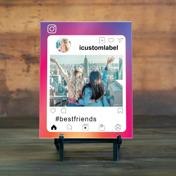 Instagram Photo Sign | Social Media Style Decor – iCustomLabel